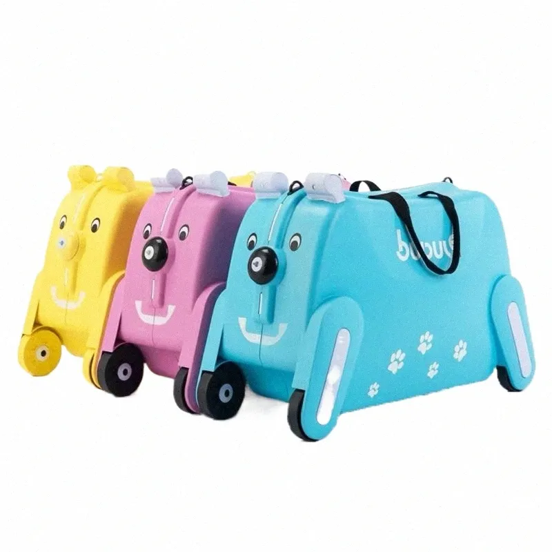 Ride Suitcase Wheels For Kids Carry Child Rolling Lage Suitcases Riding ...