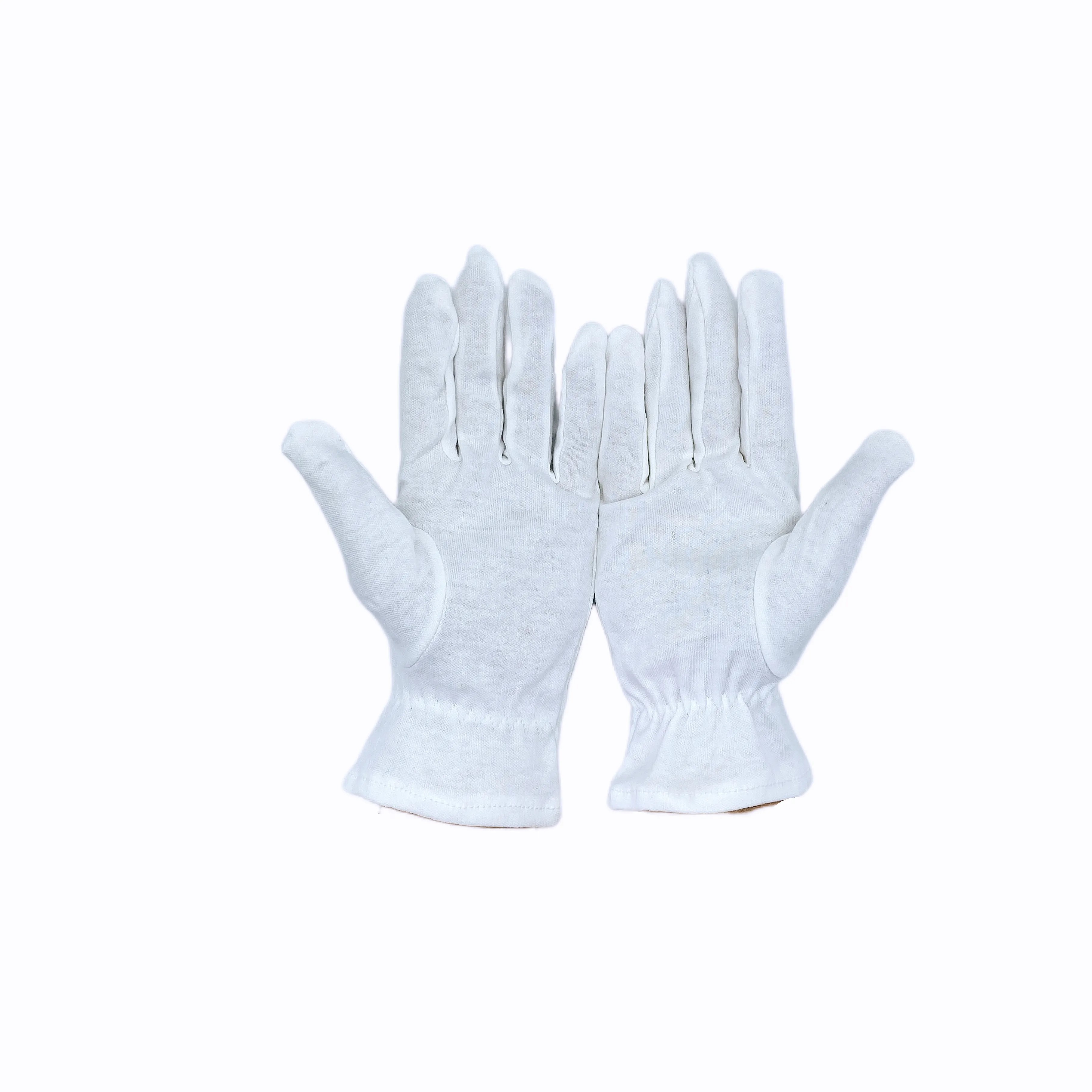 Pure Cotton Gloves White Etiquette Gloves With Wrist Elastic Thread For ...