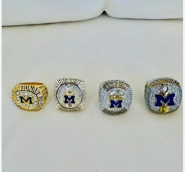 Michigan Wolverines National Champions Championship Rings 4 Pack with ...