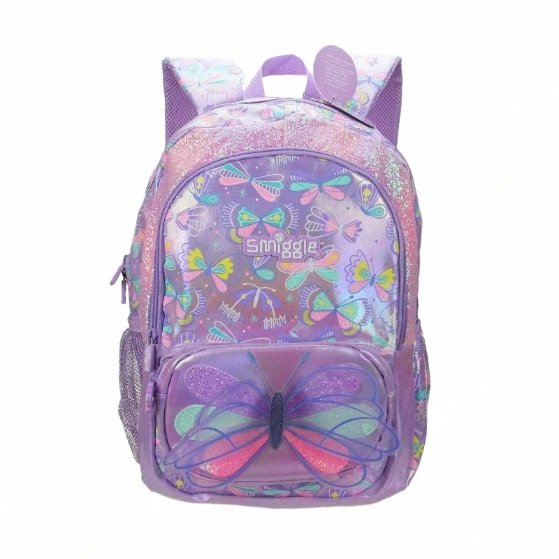 Australia Original Cute Kids Backpack - Smiggle Style Purple Butterfly ...