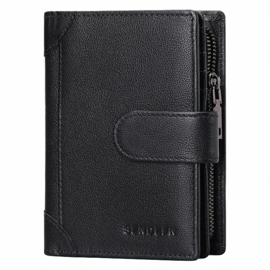 RFID Protected Genuine Leather Mens Alephium Wallet With Coin Pocket ...
