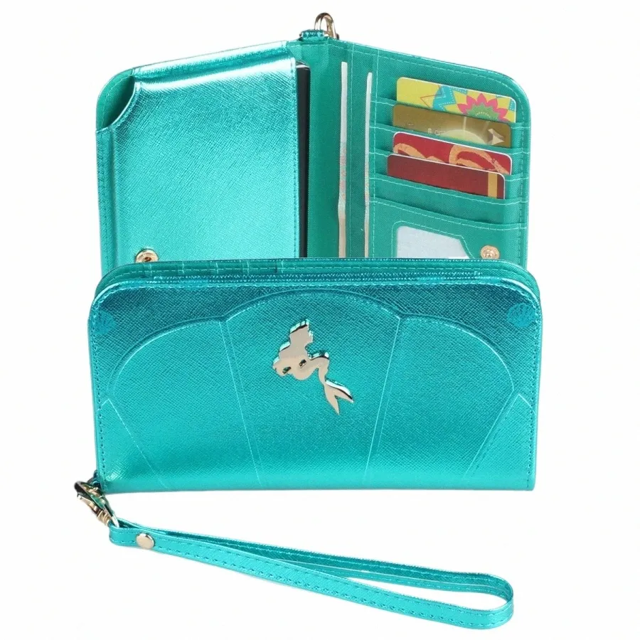 Green Mermaid Clutch Wallet With Large Capacity Womens Money Purse And ...