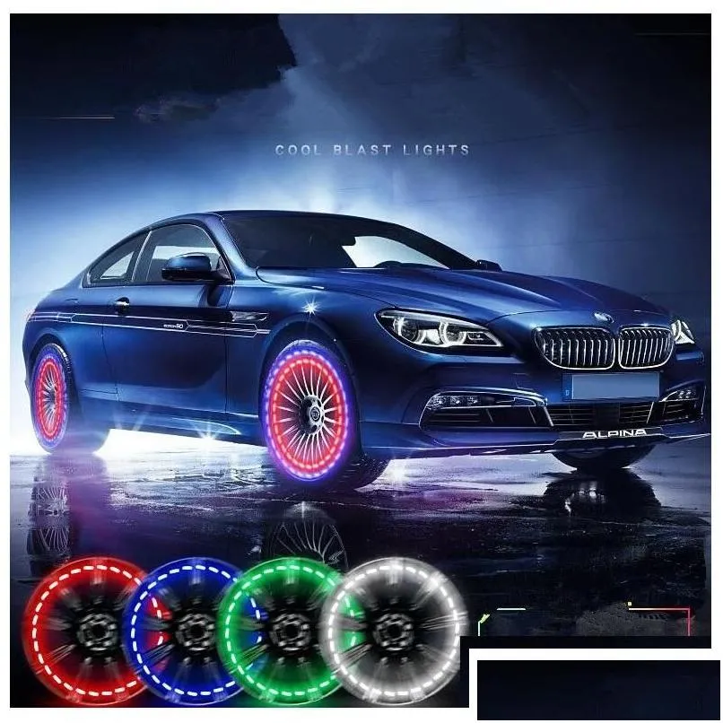 DHgate.com:Solar-Powered Multicolor LED Wheel Tire Valve Caps: 15 Modes ...