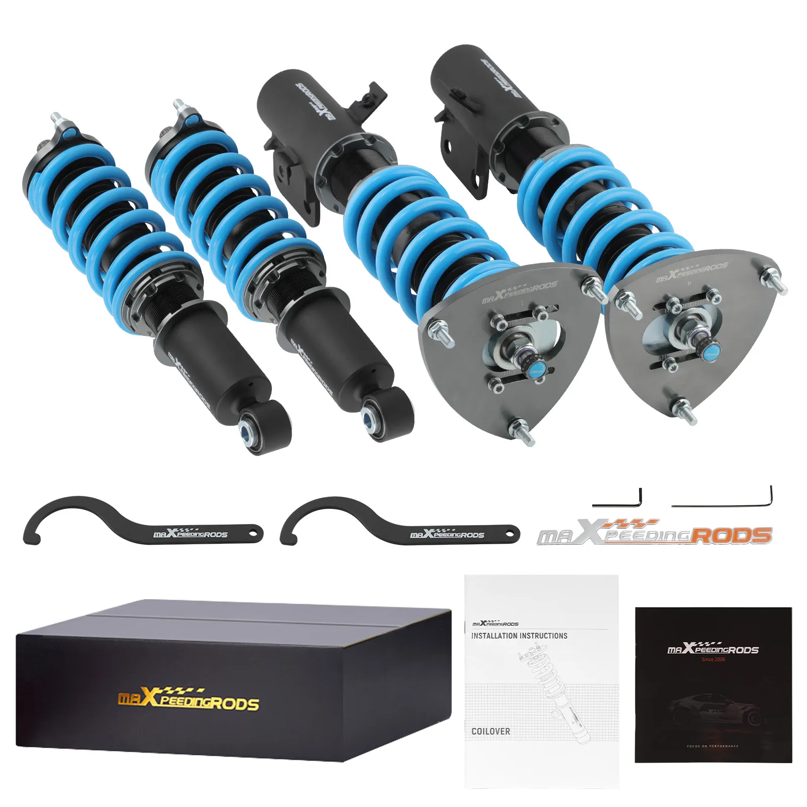 DHgate.com:24-Way Adjustable Coilover Suspension Kit with Shocks Struts ...