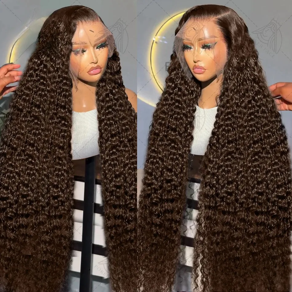 200 Density 30 Inch Highlight Honey Brown Curly HD Lace Front Human ...