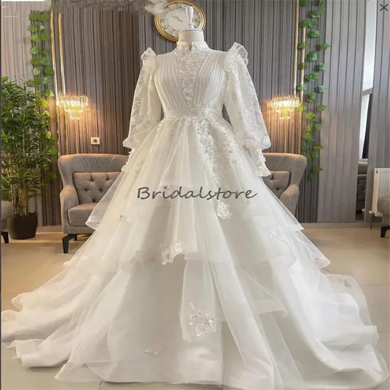 Boho Lace Wedding Dress: Long Sleeve A Line Muslim... From Bridalstore ...