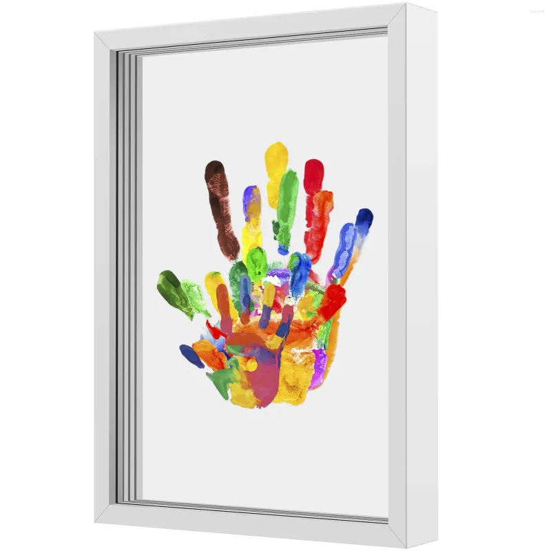 Clear Family Handprint Kit With 6 Wooden Frames, Non Marking Nail Art ...