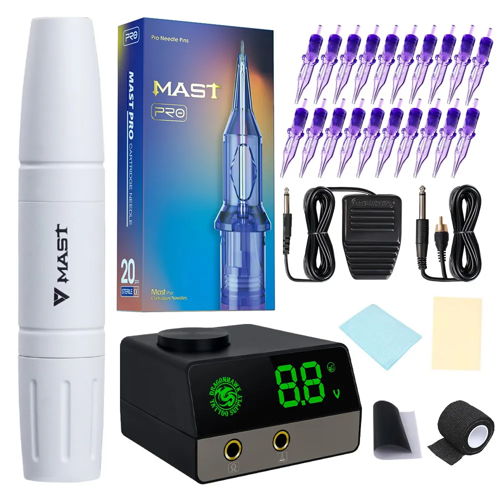 Mast Permanent Makeup Kit Mast Magi Pen Machine Power Supply Cartridge ...