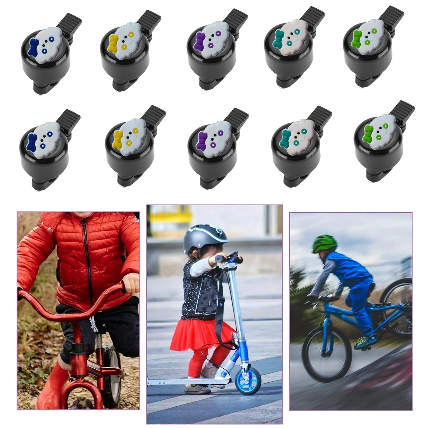 Cloudbicycle Bell Bow Bike Accessories Horn Crisp, Loud, Clear Sound ...