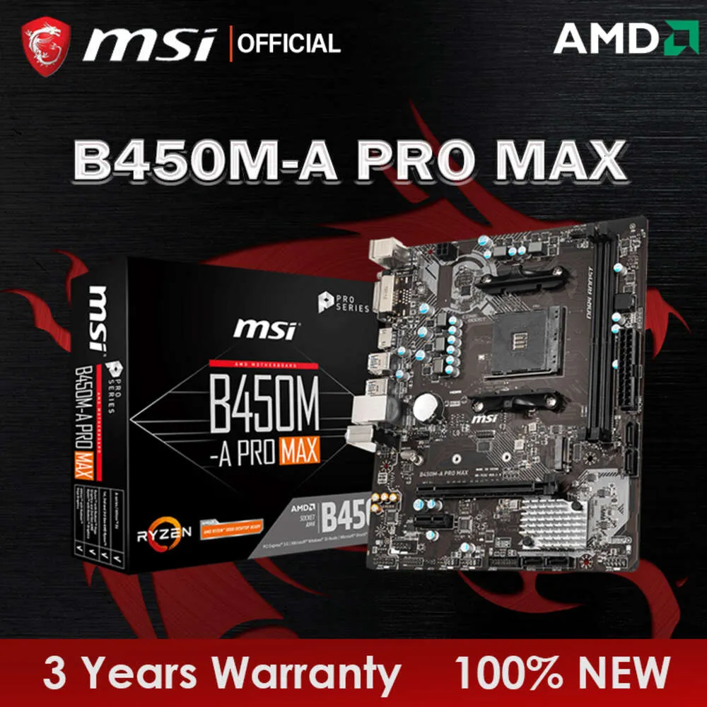 MSI New B450M A PRO MAX GAMING Motherboard Gamer 64G AM4 DDR4 +AMD Ryzen5 R5 5600 CPU + GALAXY ...