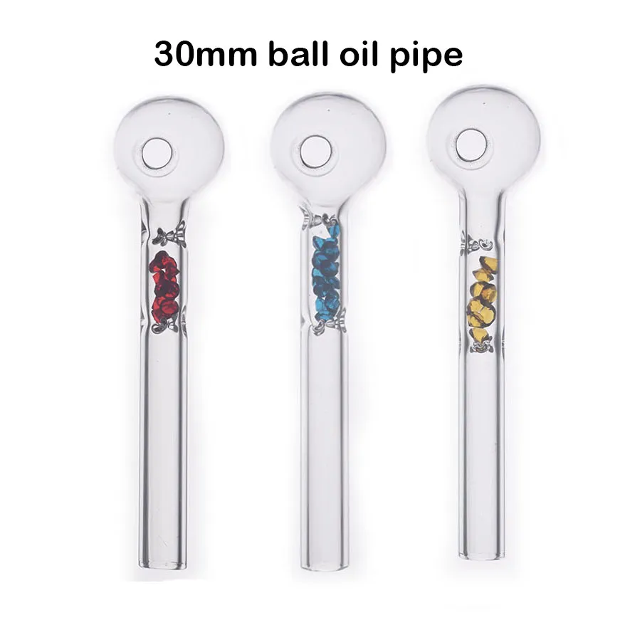 Colorful Glass Oil Burner Pipe 30mm Big Bowl Thick Pyrex Colorful Straw ...