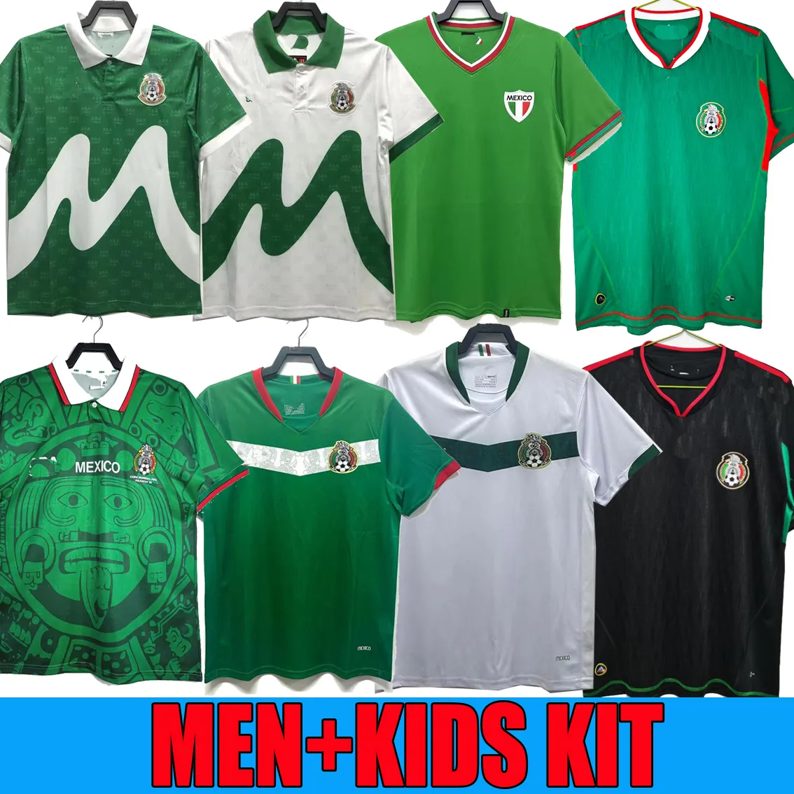 México Jerseys Retro Style: Uniforme De Fútbol De Manga Larga, Diseño ...