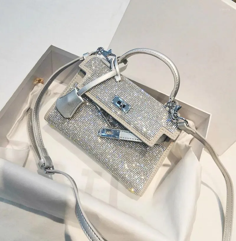 Shoulder Bag: Women's Designer Messenger Handbag with Diamonds ...