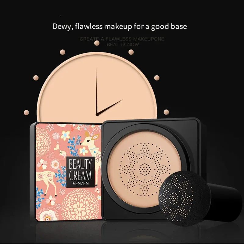 Natural Mushroom Air Cushion CC Cream - Long-Lasting, Moisturizing BB ...