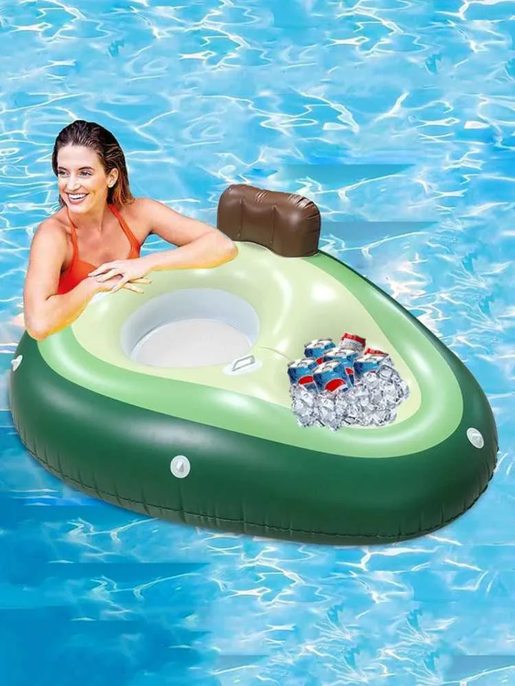Inflatable Avocado Pool Float with Ball - Fun Floating Lounger Chair ...