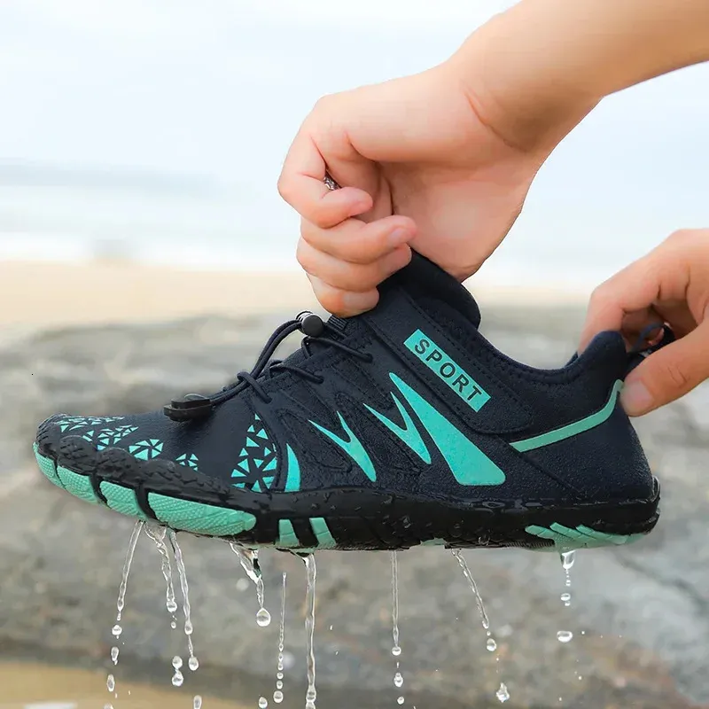 Men's Water Hiking Shoes Five Finger Aqua Shoes Breathable Barefoot ...