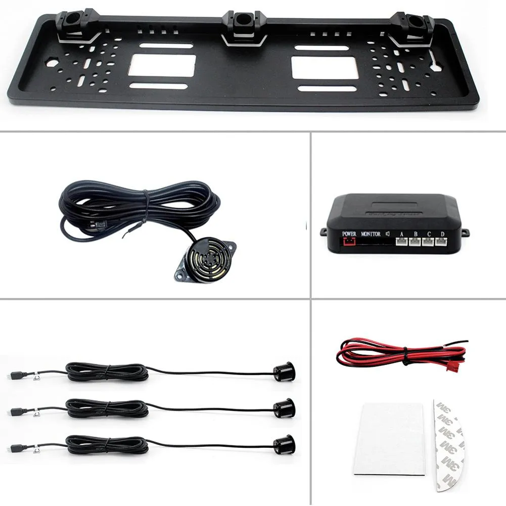 DHgate.com:EU License Plate Car Parking Sensor Frame Kit with 4 Sensors ...