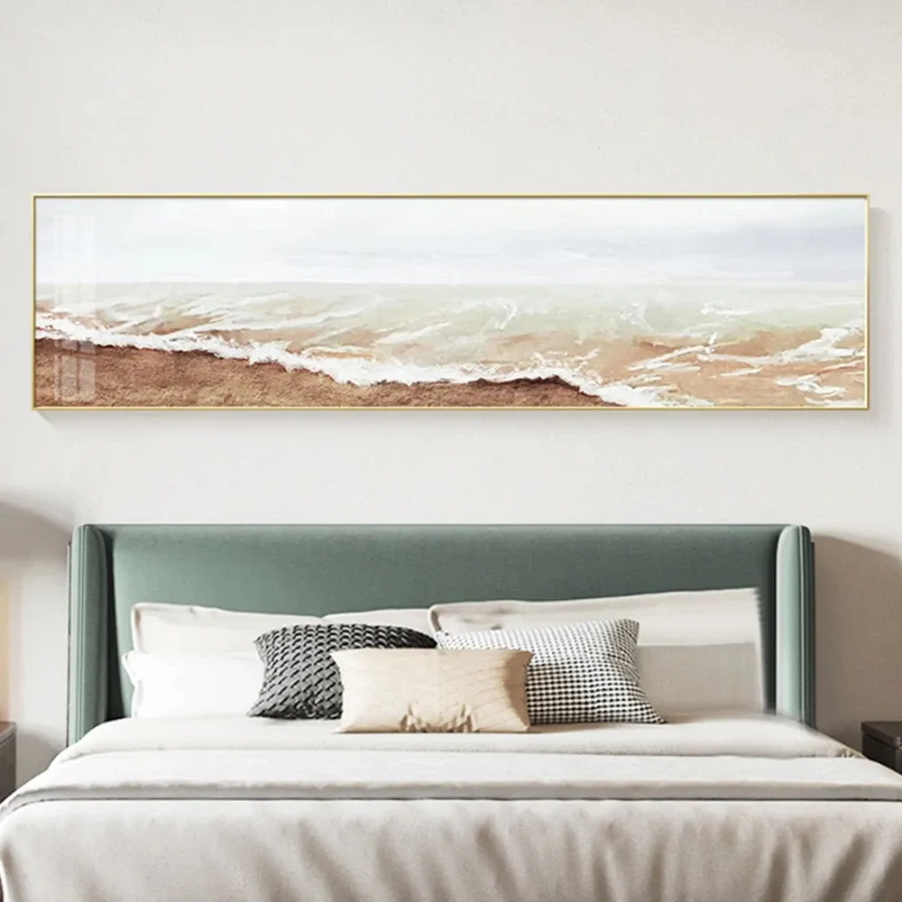 Abstract Beach Poster Wall Art Ocean Waves Seascape Print For Living ...
