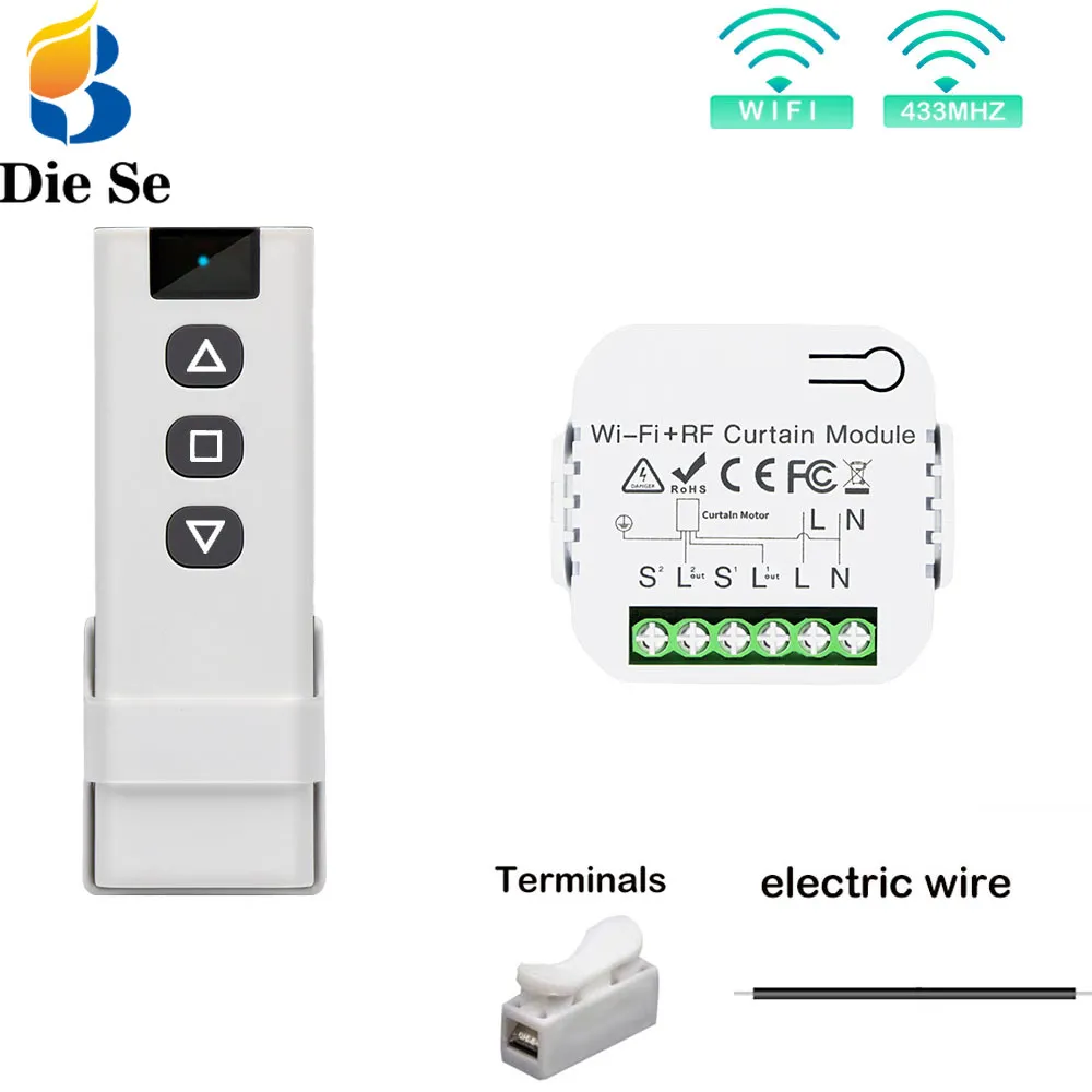 Smart Life Switch: WiFi & 433MHz Electric Blind Controller With RF ...