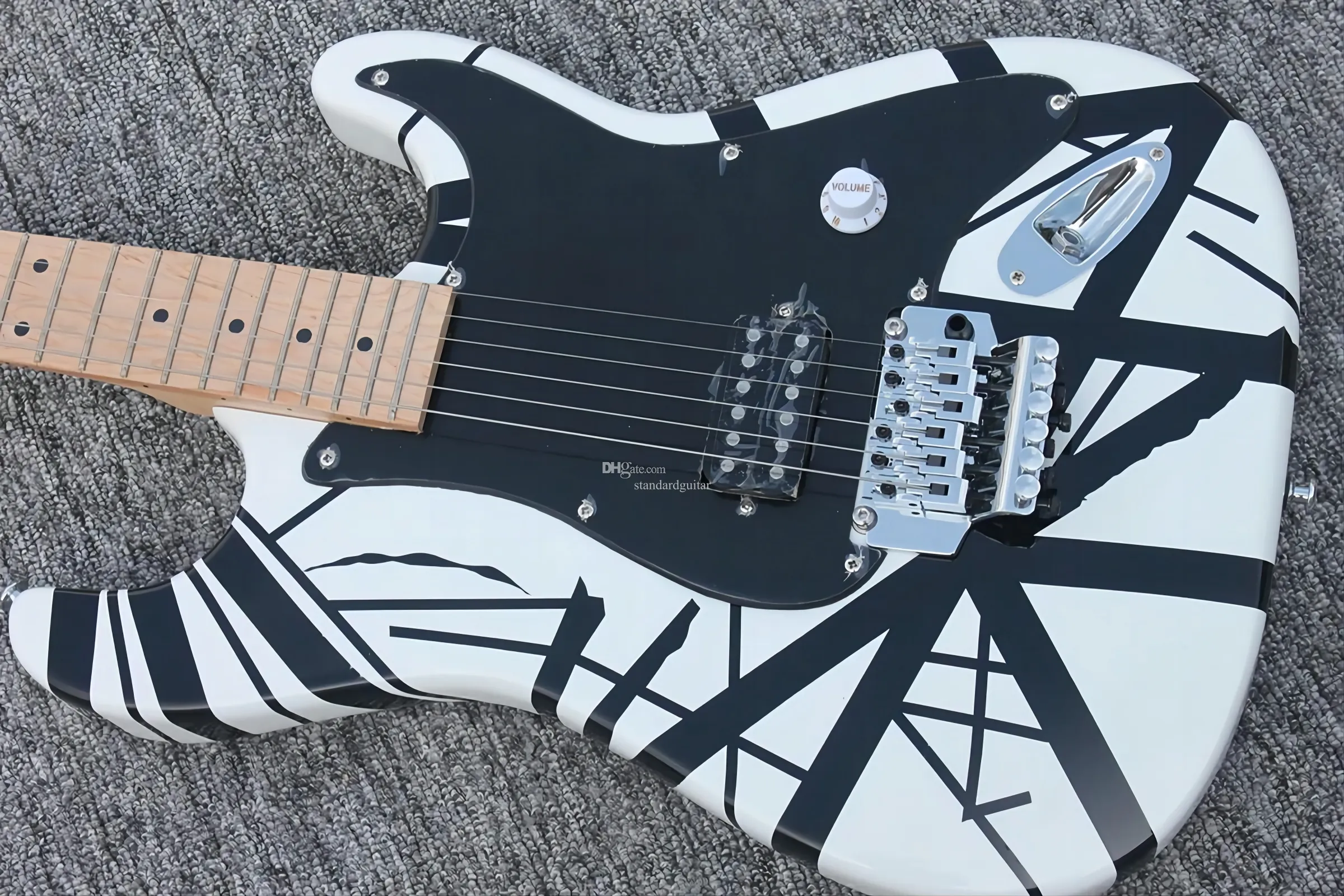 Guitarra Eddie Van Halen En Blanco Y Negro Eddie Van Halen EVH Cuerpo