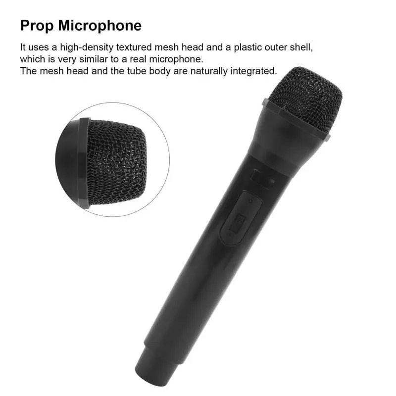 Plastic Microphone Prop - Realistic Toy Microphone for Stage ...