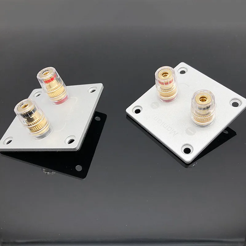 CMC Copper Square Speaker Terminal Plate Amplifier Binding Post Base ...
