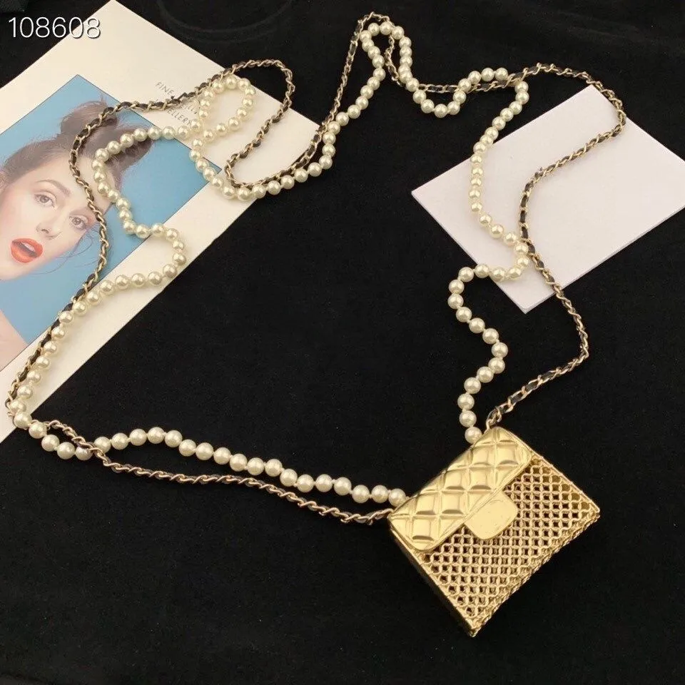 Luxury Gold Mini Bag With Vintage Beads And Leather Chain New Fashion ...