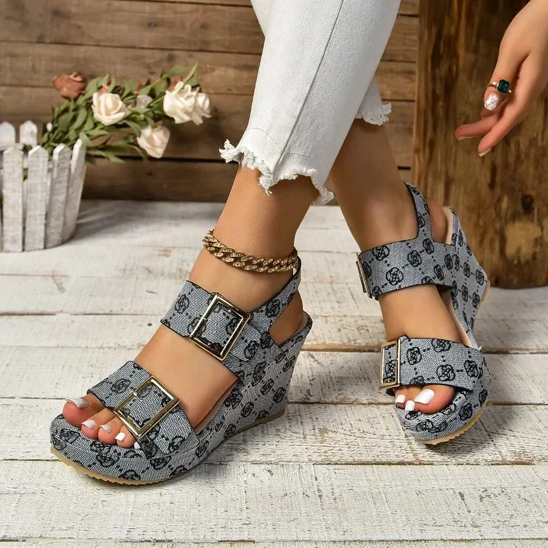 Bulk Womens Medium Heel Platform Wedge Sandals PVC... At Only $6.25 ...