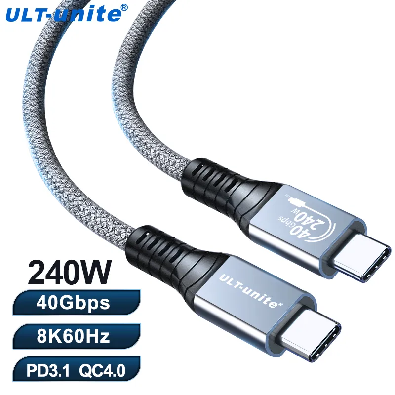 DHgate.com:240W USB4 Type-C Cable | 40Gbps Thunderbolt-Compatible Data ...