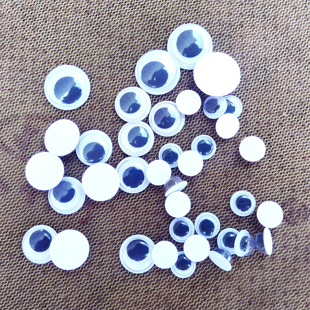 Wiggly Googly Eyes Stickers, Self Adhesive, Black and White, Big ...