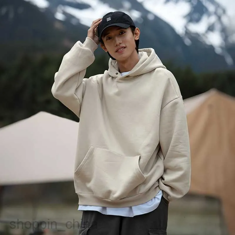 Men Hooded Sweatshirts Cotton-Polyester Blend Spring Hoodies with ...