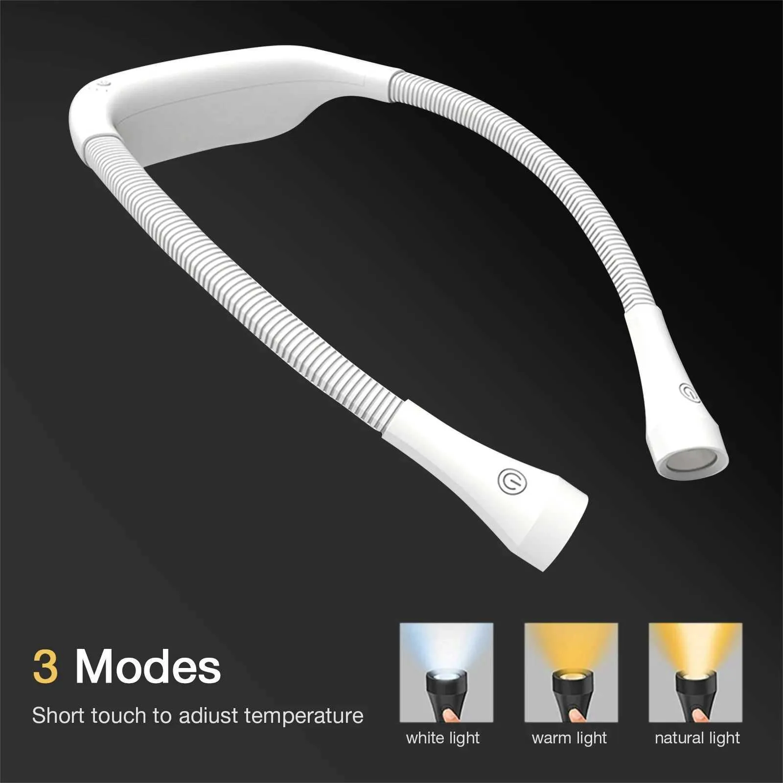 DHgate.com:Flexible LED Neck Reading Light, USB Rechargeable Bendable ...