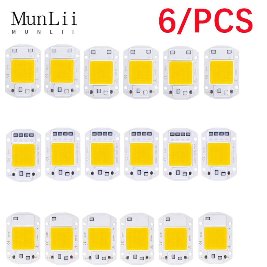 DHgate.com:High-Power 50W COB LED Chip Diode Light Bulbs (6-Pack), 220V Cool White LED Lamp ...