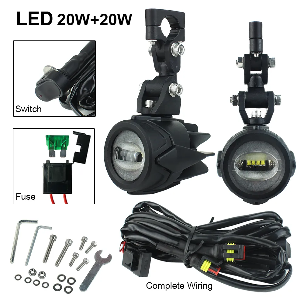 DHgate.com:Bright LED Spot Driving Fog Auxiliary Lights for BMW Motorcycle R1200GS F800GS F700GS ...