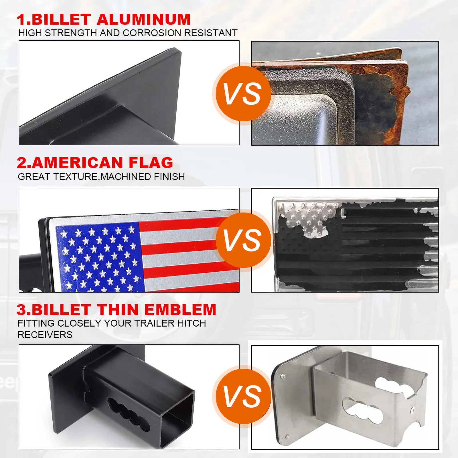 DHgate.com:Heavy-Duty Metal Professional Hitch Cover for Trucks & SUVs ...