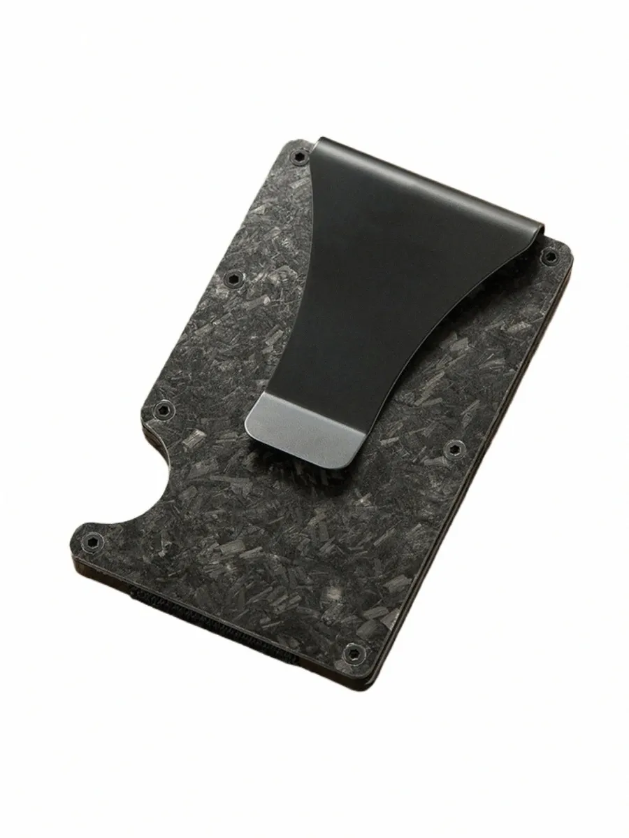 Carb Fiber Filled Aluminum RFID Credit Card Holder Mycelium Wallet For ...