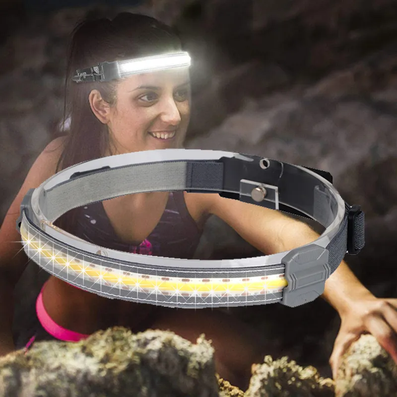 DHgate.com:Top-Rated Rechargeable Headlamp - 3-Mode COB LED, Red Rear ...