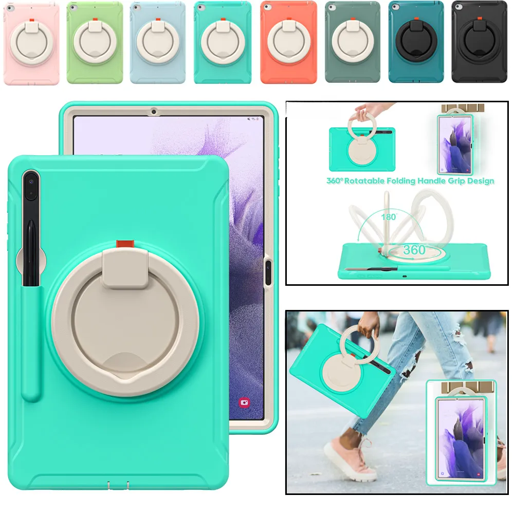Durable Tablet Cover With 360° Rotation And Handle Stand, PC+TPU Hybrid ...