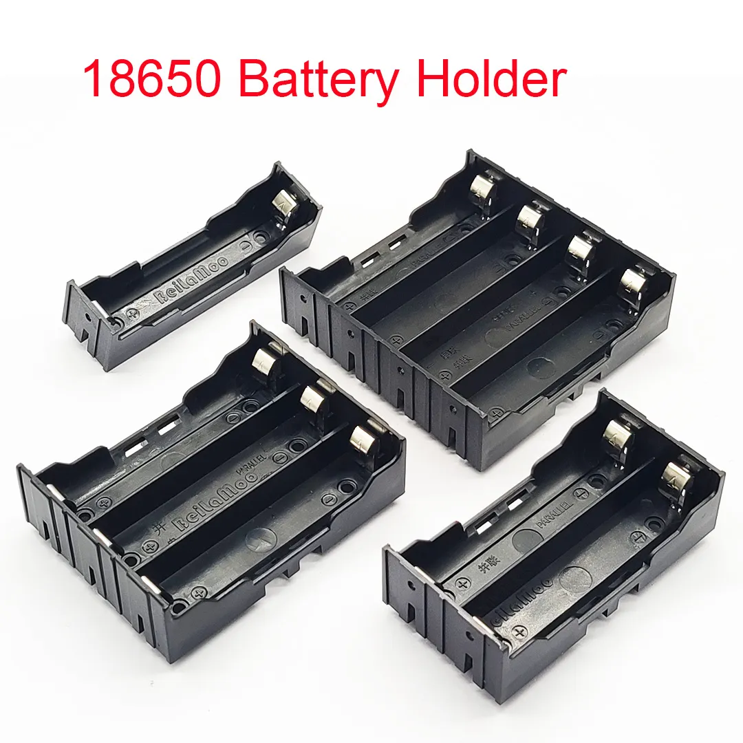 18650 Battery Case Holder Storage Box: 1-4 Slots, DIY Hard Pin ...