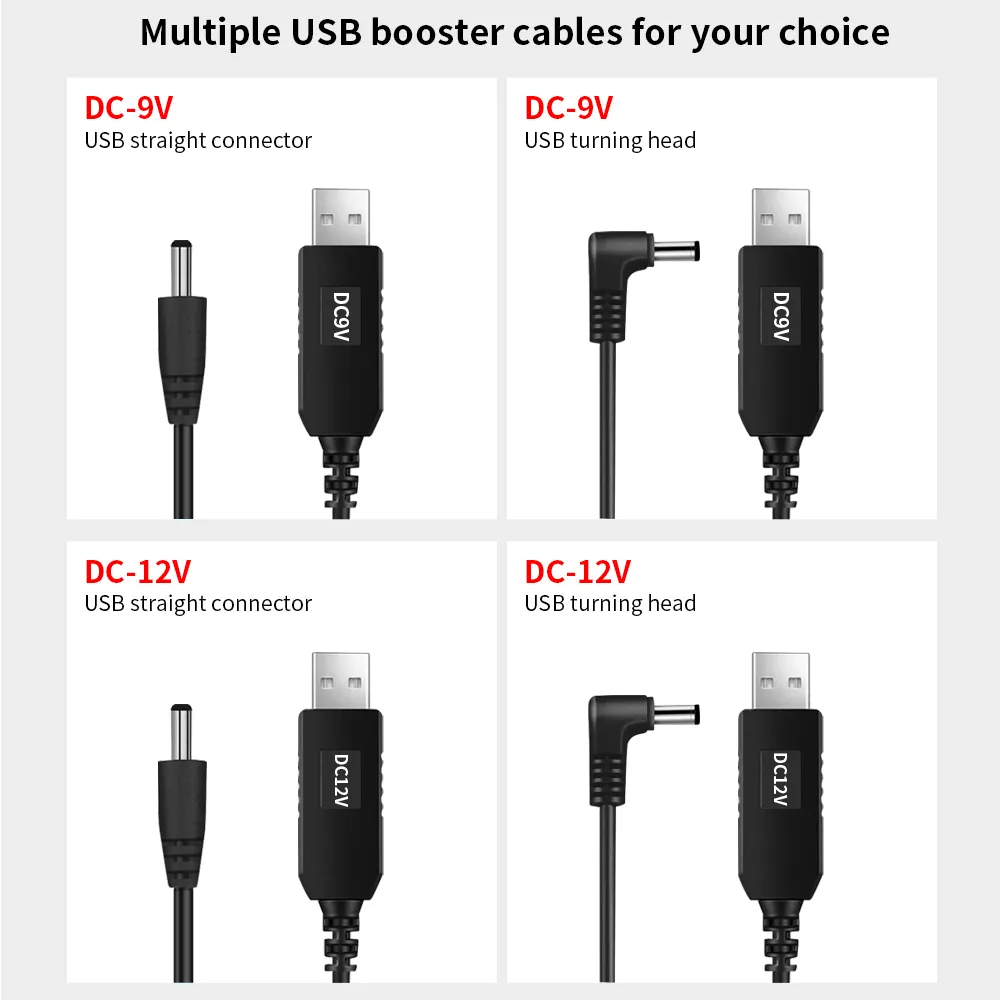 TISHRIC USB DC 5V to 12V 9V Power Cable For Router WIFI Adapter Wire usb Boost Module Converter ...