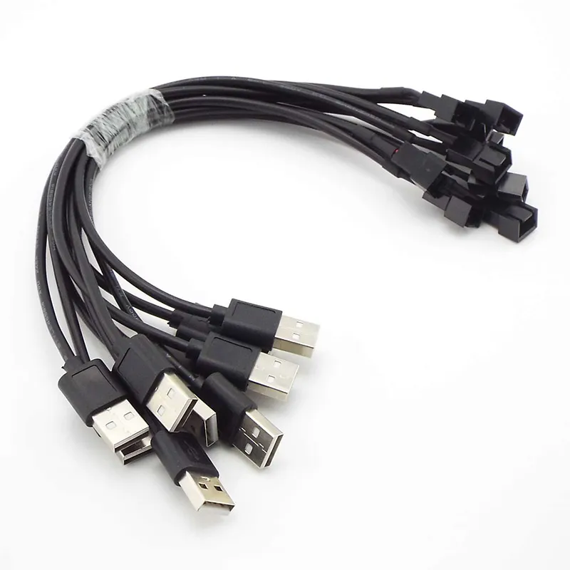 5V 30cm 3/4-Pin PC Fan Power Cable Adapter: Connect 3/4-Pin Fan to USB ...