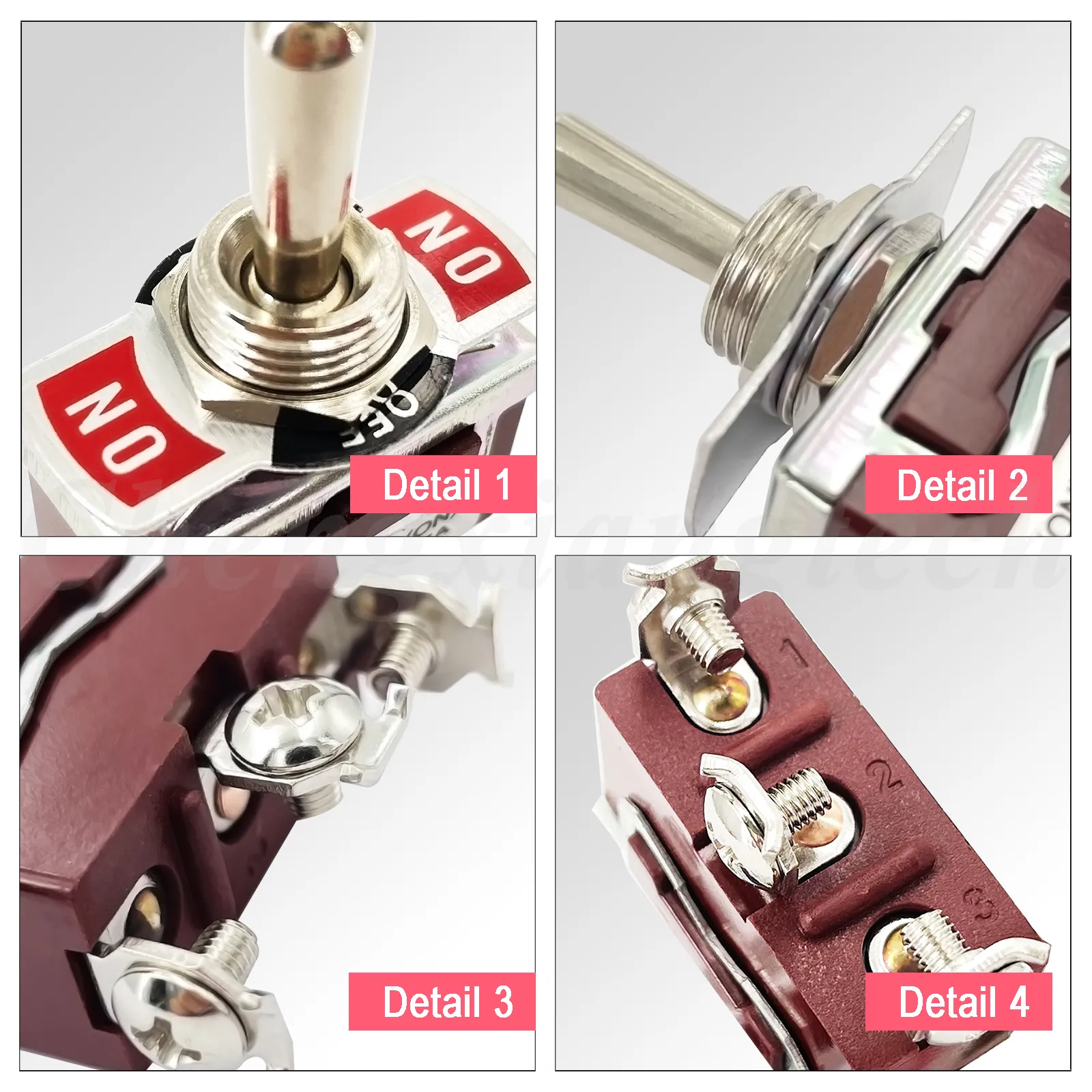 Heavy Duty 3 Position Toggle Rocker Switch 12V DC, ON OFF ON, 250VAC ...