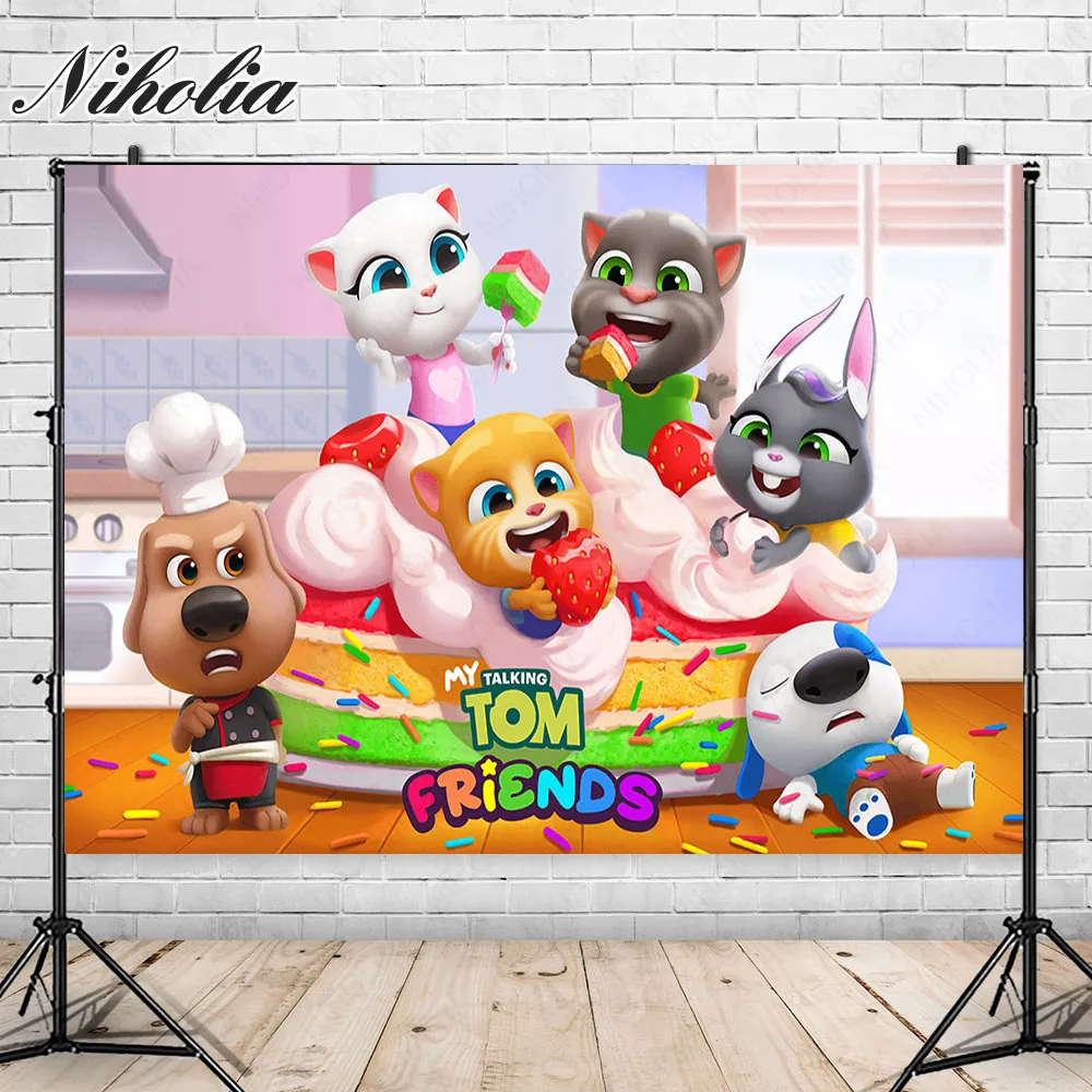 Niholia Talking Tom and Friends backdrop deutsch - Cute Dog Poster ...