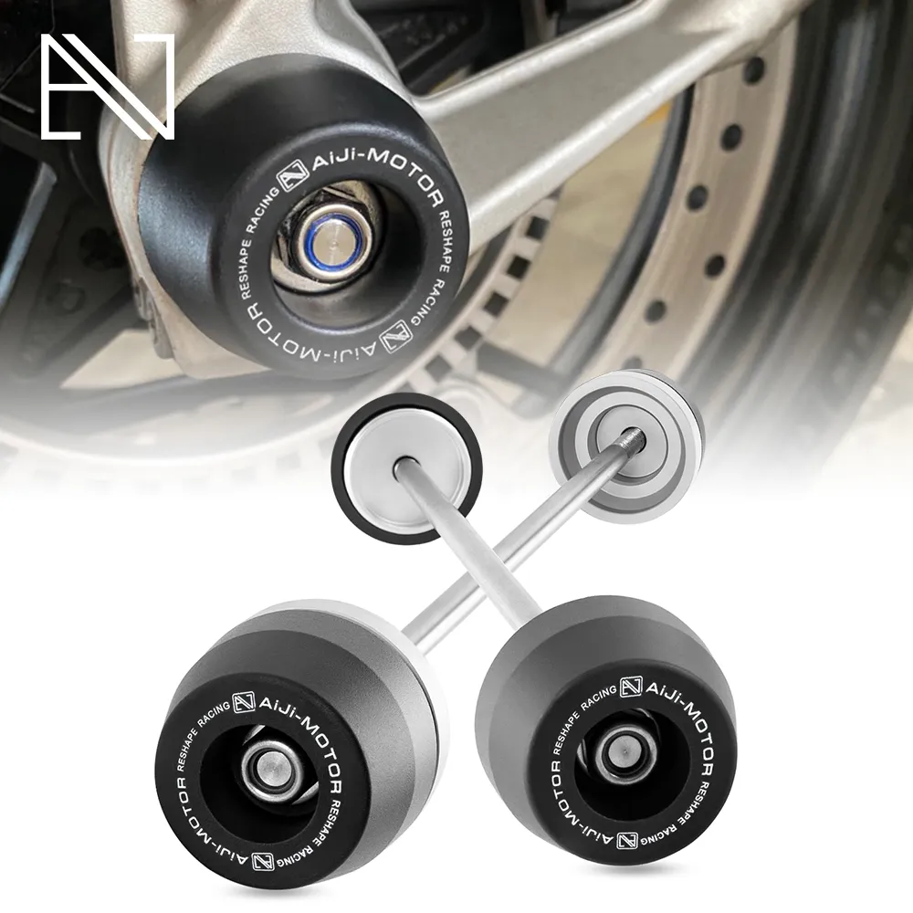 DHgate.com:2024CNC Motorcycle Front Rear Wheel Axle Fork Crash Sliders ...