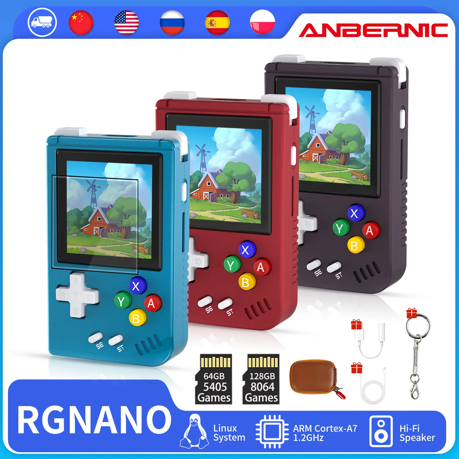 DHgate.com:Retro Mini Game Console - ANBERNIC RG Nano 1.54" IPS Screen ...