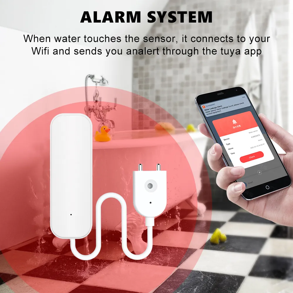 DHgate.com:Tuya Leakage AlarmSmart WiFi Water Level Sensor Flood Leak ...