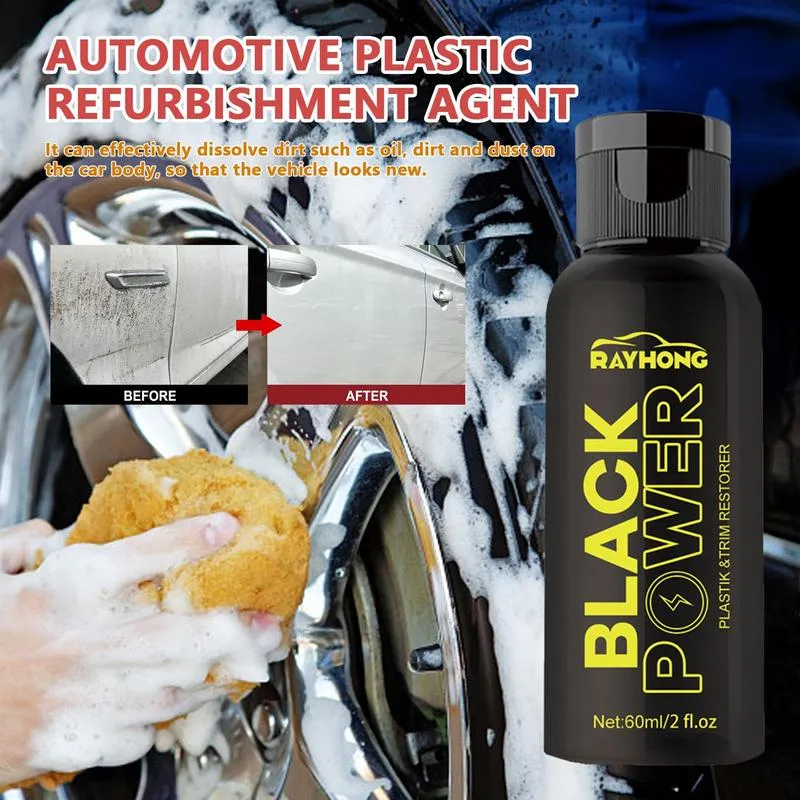 Magic Gem 60ML Car Trim Restorer for Cars, Professional Black Plastic ...