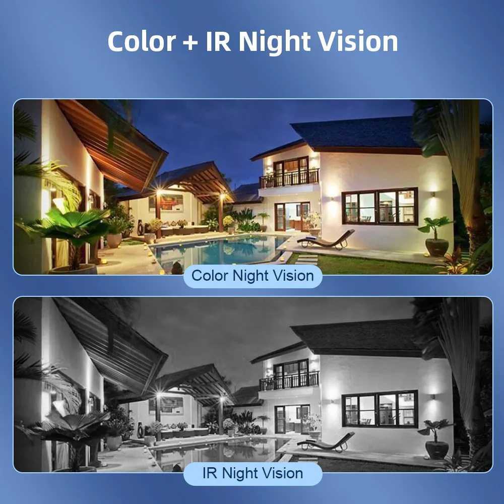 8K Outdoor PTZ Camera Multi Lens Security Camera With 4x4MP, Three ...