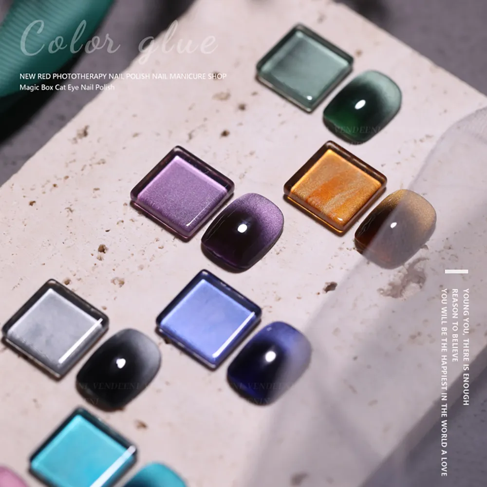 DHgate.com:Vendeeni 9-Color Cat Eye Gel Nail Polish Set: Magnetic UV ...
