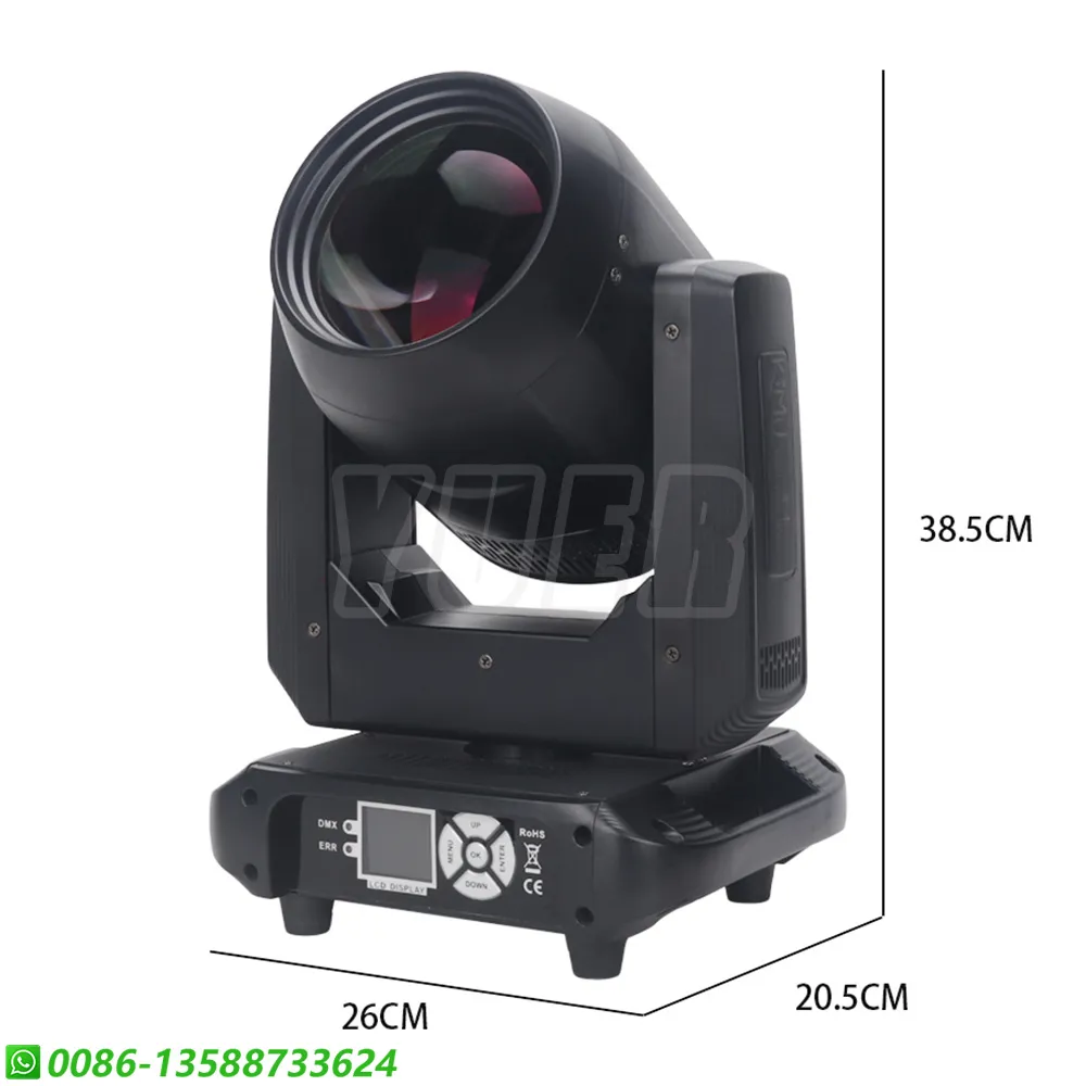 200W LED Spot Gobo Beam Moving Head stage with light with 18 Prism Auto ...